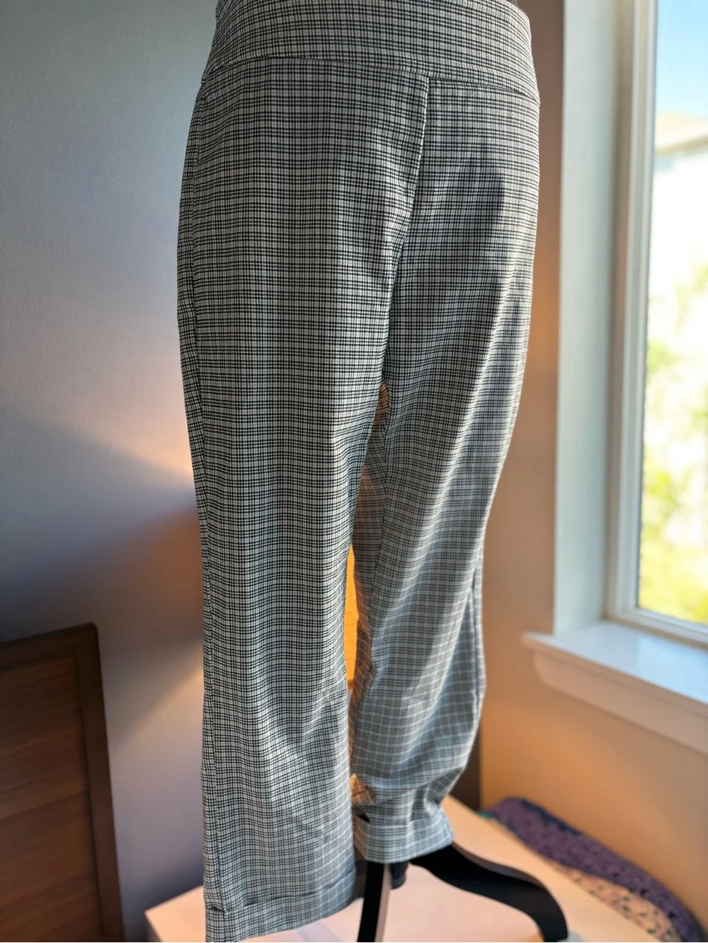 Tribal | Pants & Jumpsuits | Tribal Black And White Plaid Pull On Ankle ...